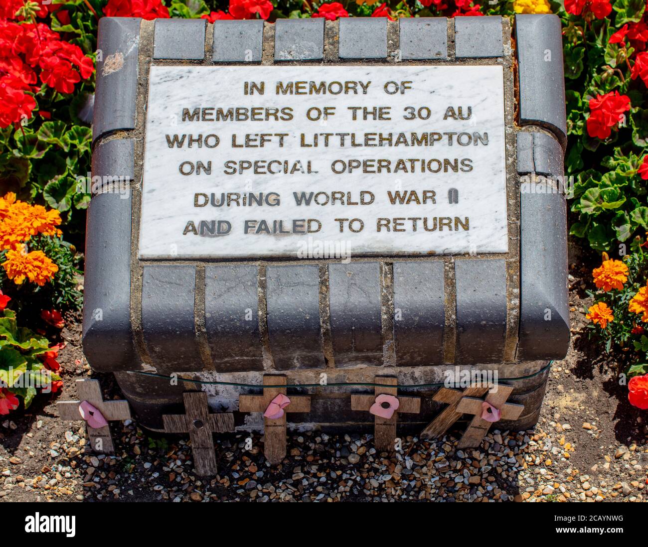 Memorial to 30 AU, the Special Operations unit based in Littlehampton ...