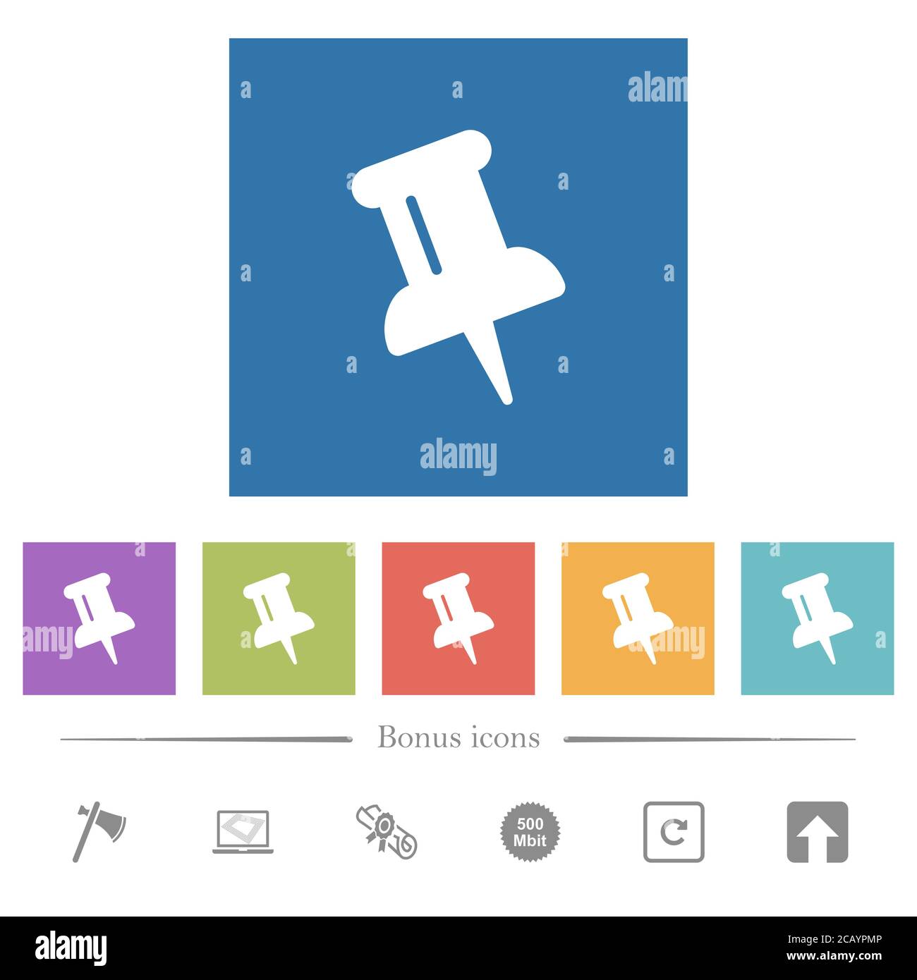 Push pin flat white icons in square backgrounds. 6 bonus icons included ... Push pin flat white icons in square backgrounds. 6 bonus icons included ...