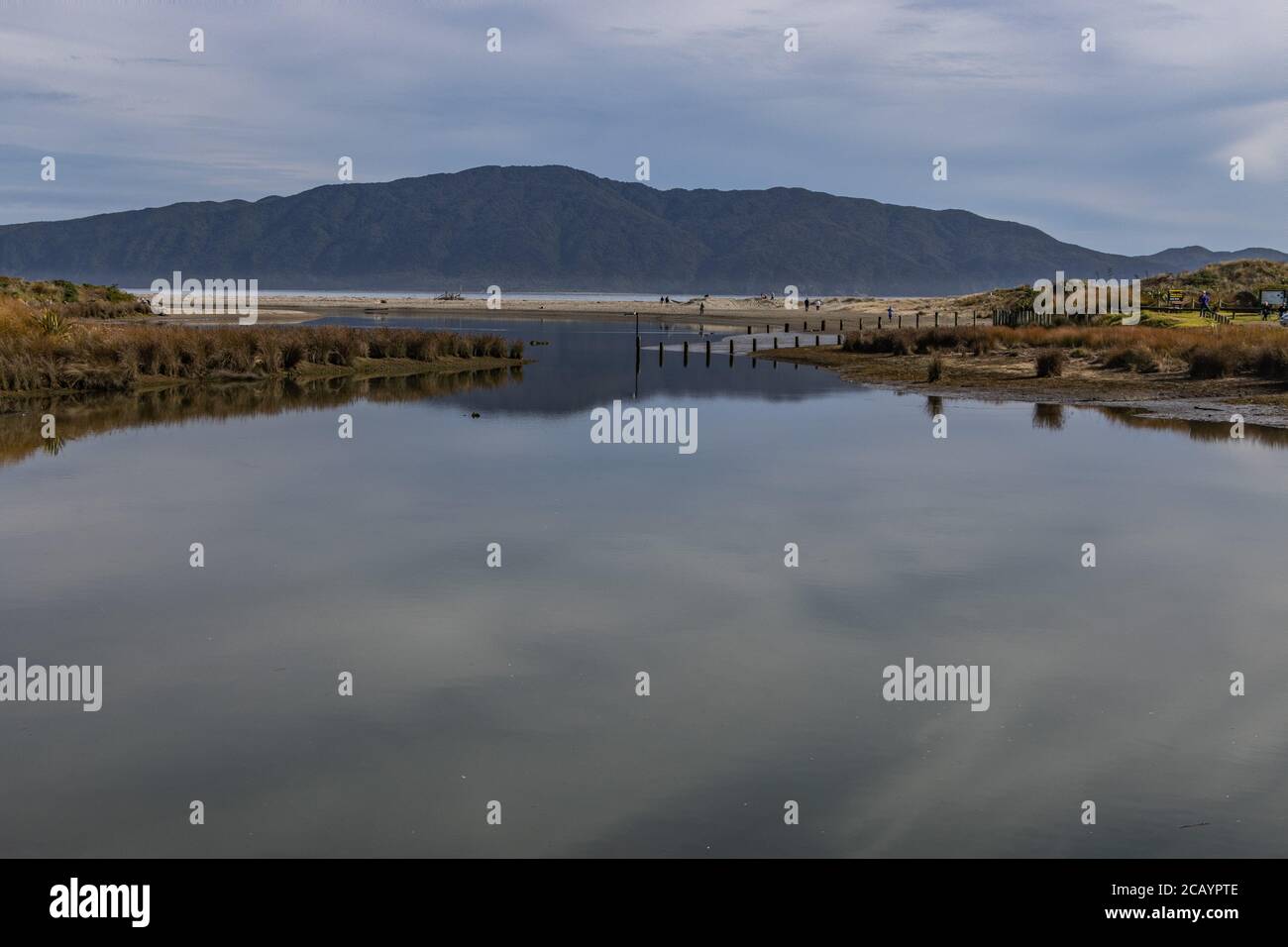 Waikanae Estuary and Beach, New Zealand Stock Photo - Alamy