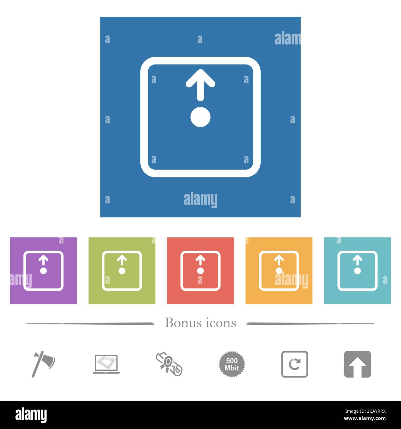 Move object up flat white icons in square backgrounds. 6 bonus icons ...
