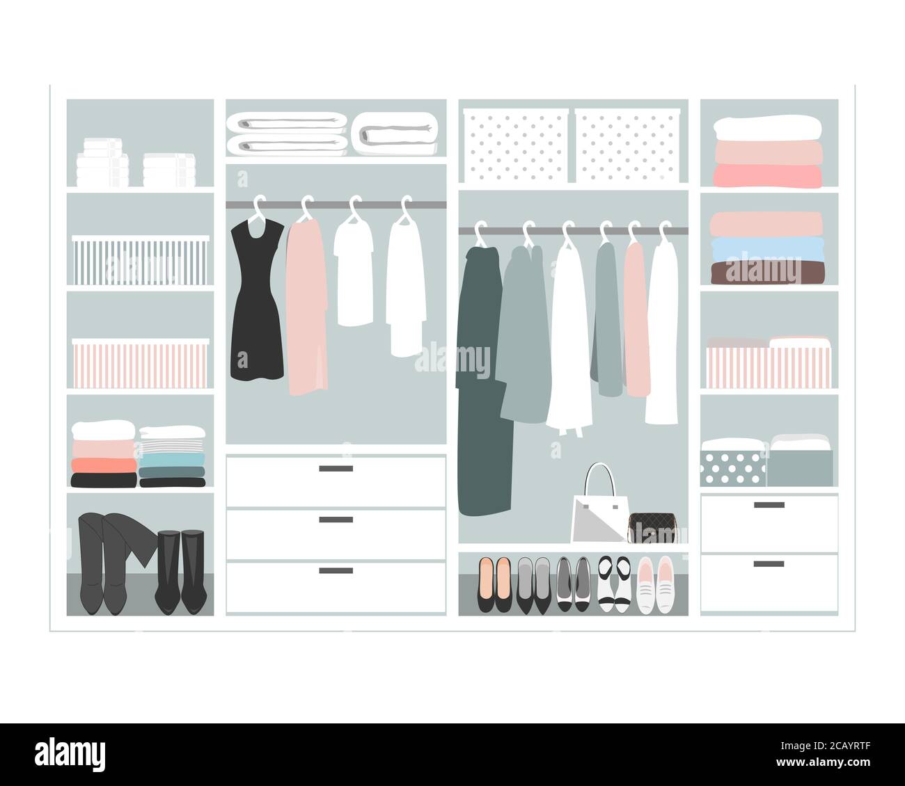 White wardrobe in modern Cut Out Stock Images & Pictures - Alamy