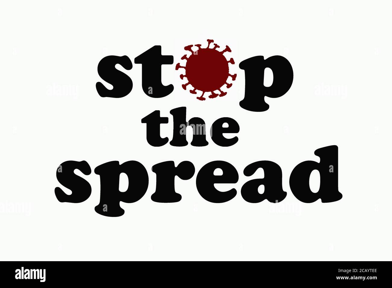 Text graphic reading "stop the spread", coronavirus pandemic Stock ...