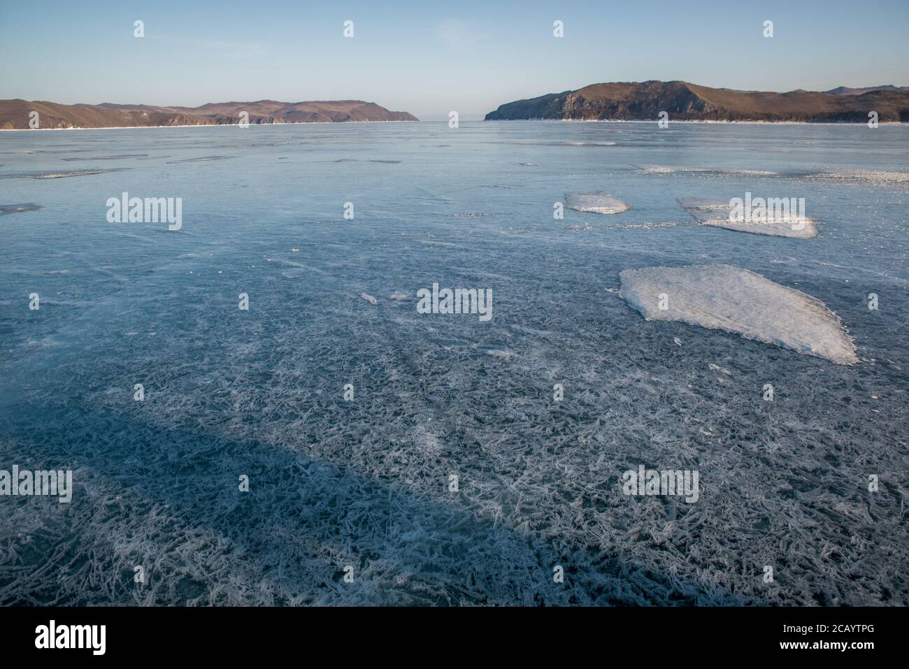 Frozen waters of Lake Baikal, Russia Stock Photo - Alamy