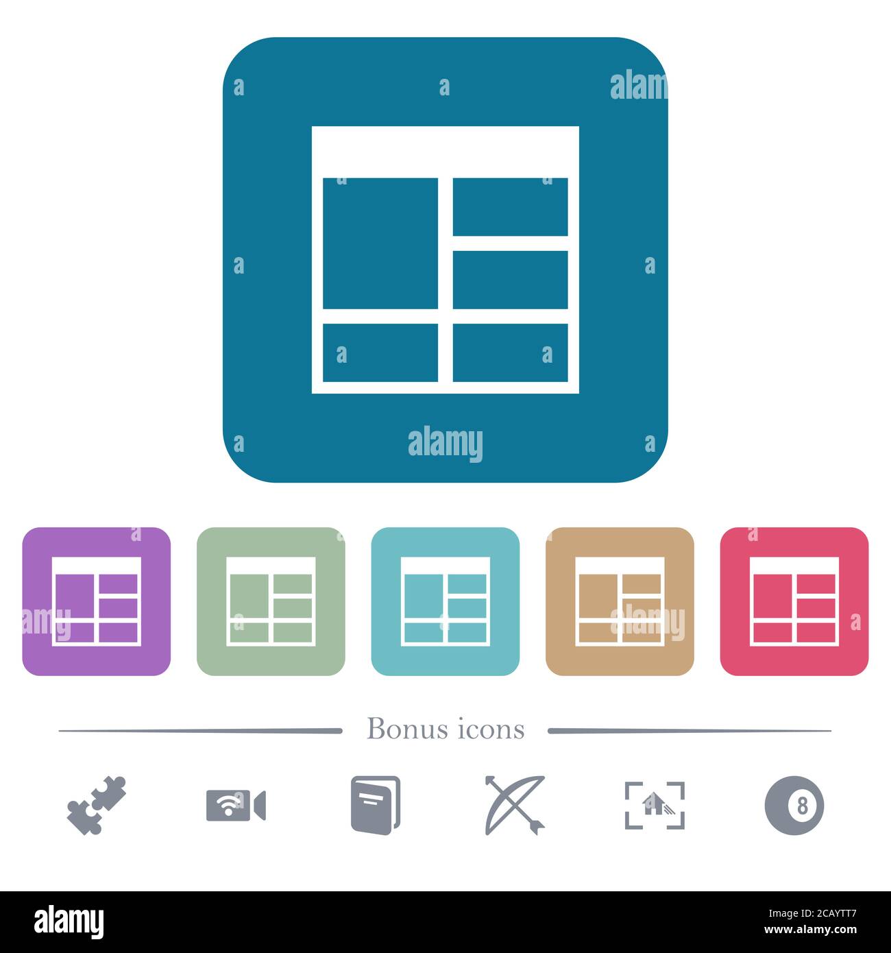 Spreadsheet vertically merge table cells white flat icons on color ...