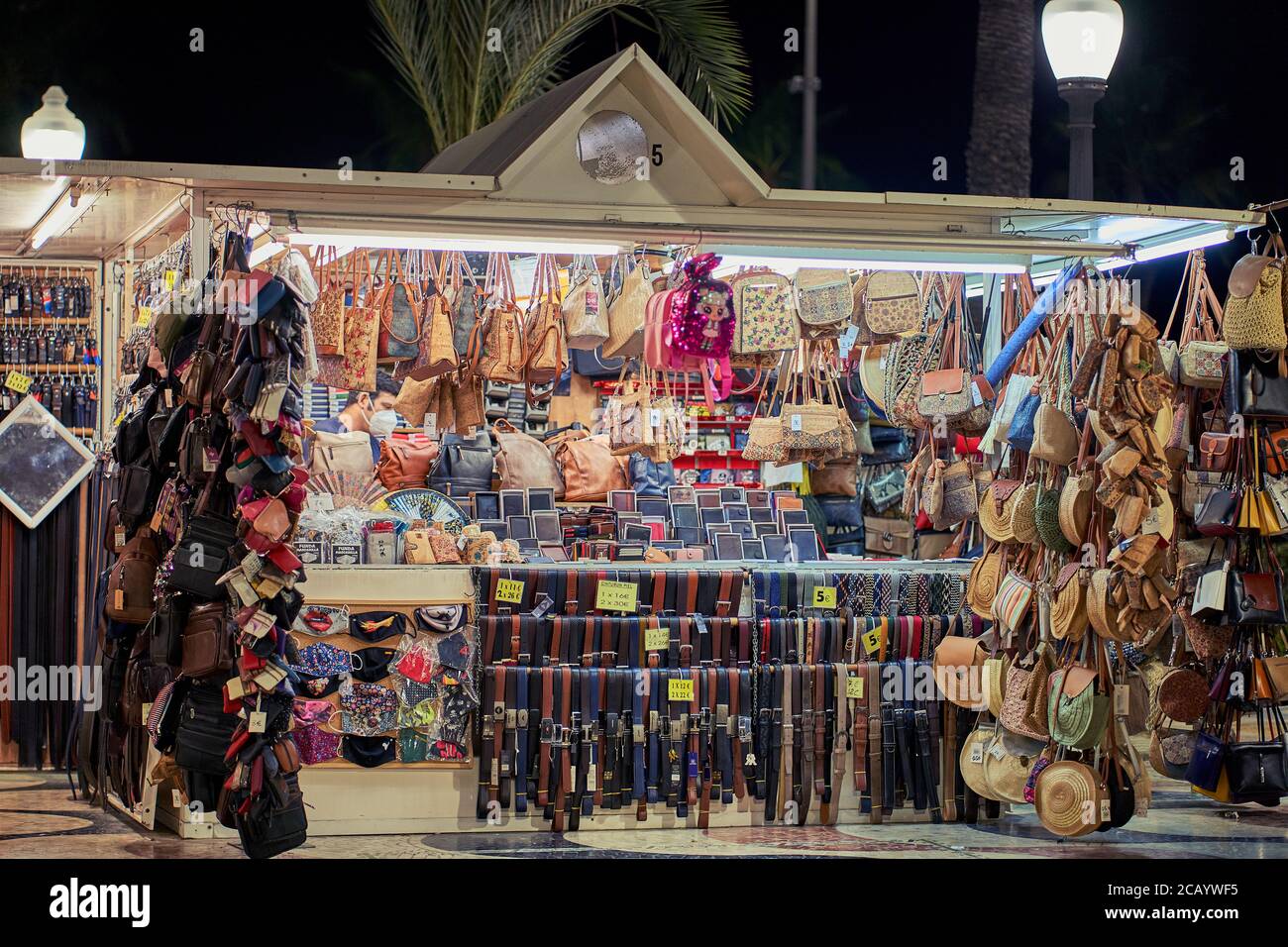 Stall leather handbags hi-res stock photography and images - Alamy