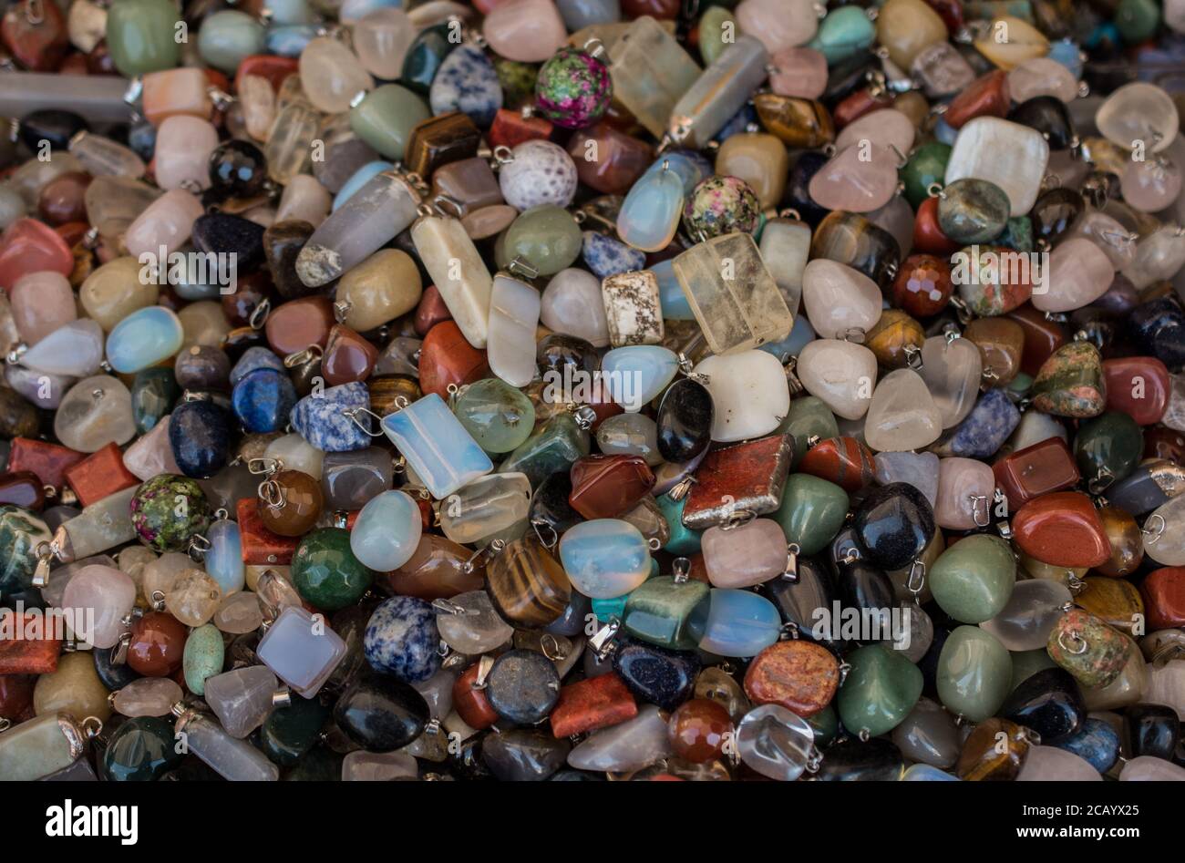 Set of natural various mineral gemstones of various color Stock Photo ...