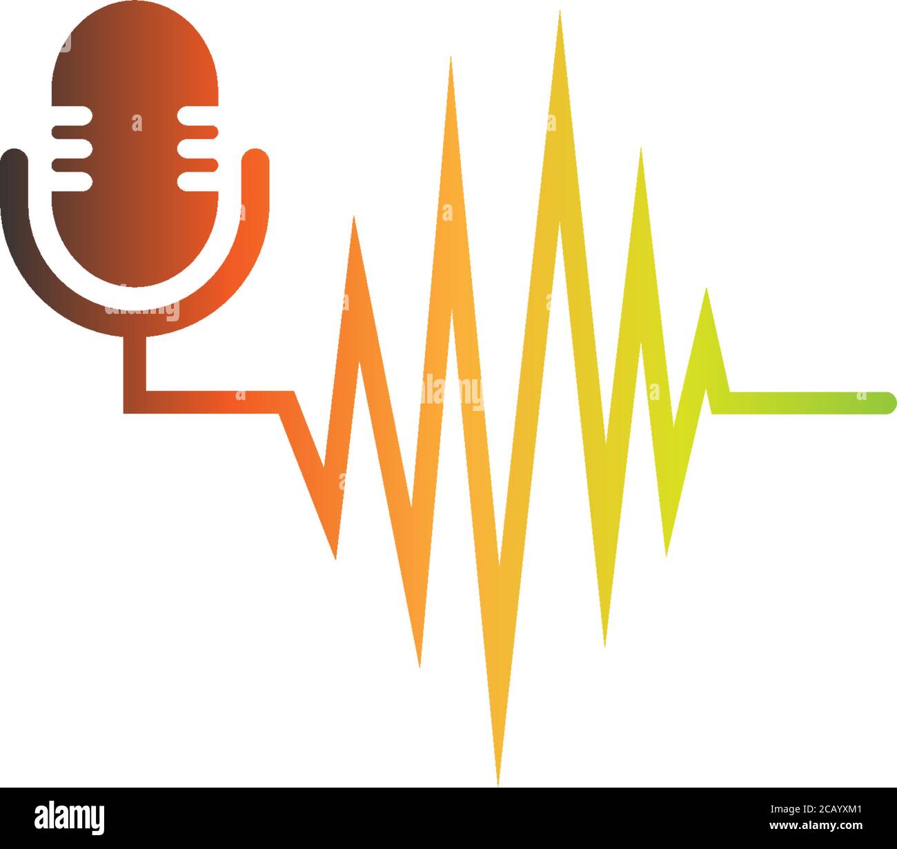 Podcast Wave icon design concept illustration Stock Vector Image & Art ...