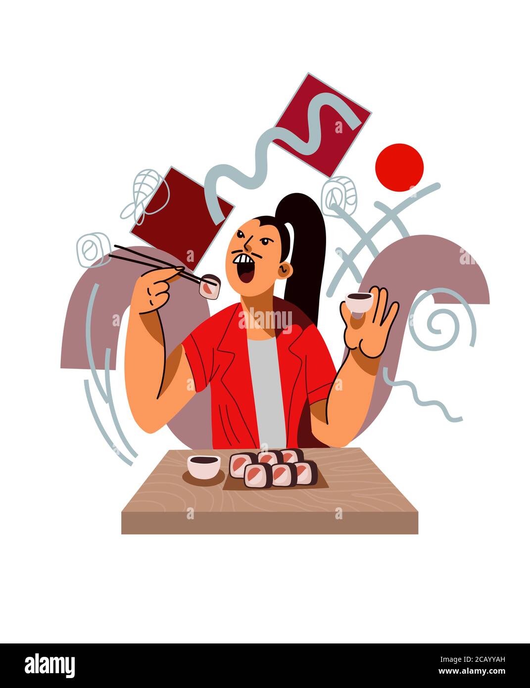 Top view fresh gourmet Stock Vector Images - Alamy