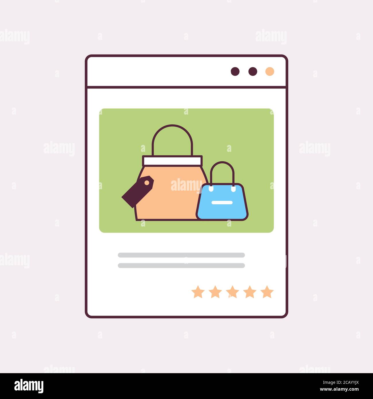 purchases in web browser window e-commerce smart purchasing online ...