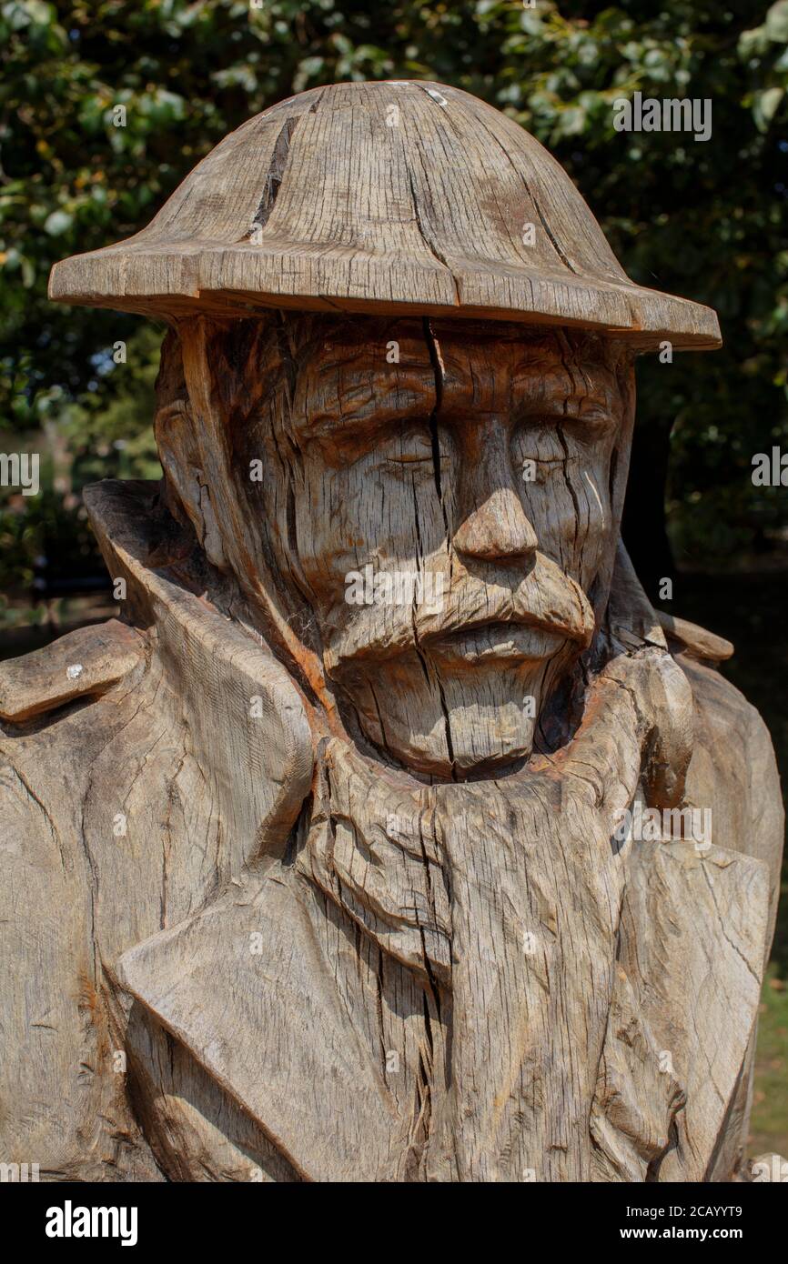 Fallen Soldier Statue Wood The Singular Ground No.3