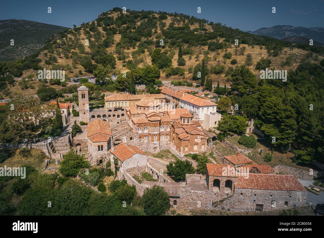 Monastery of Hosios Loukas near the town of Distomo on the slopes of ...