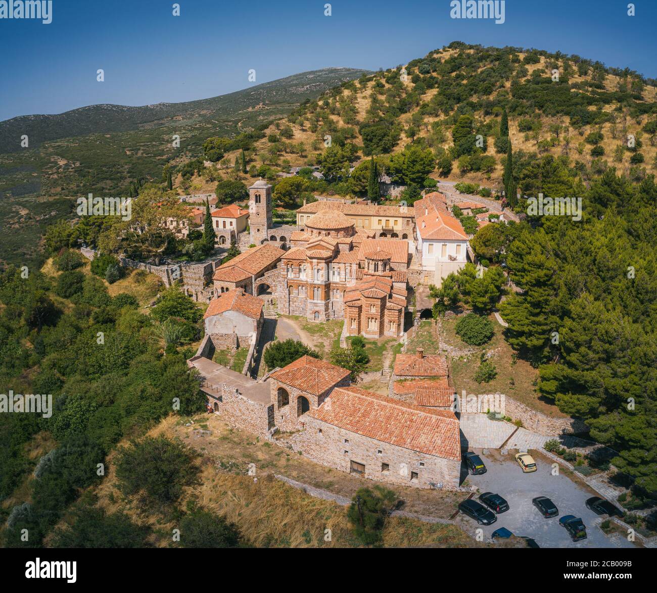 Monastery of Hosios Loukas near the town of Distomo on the slopes of ...
