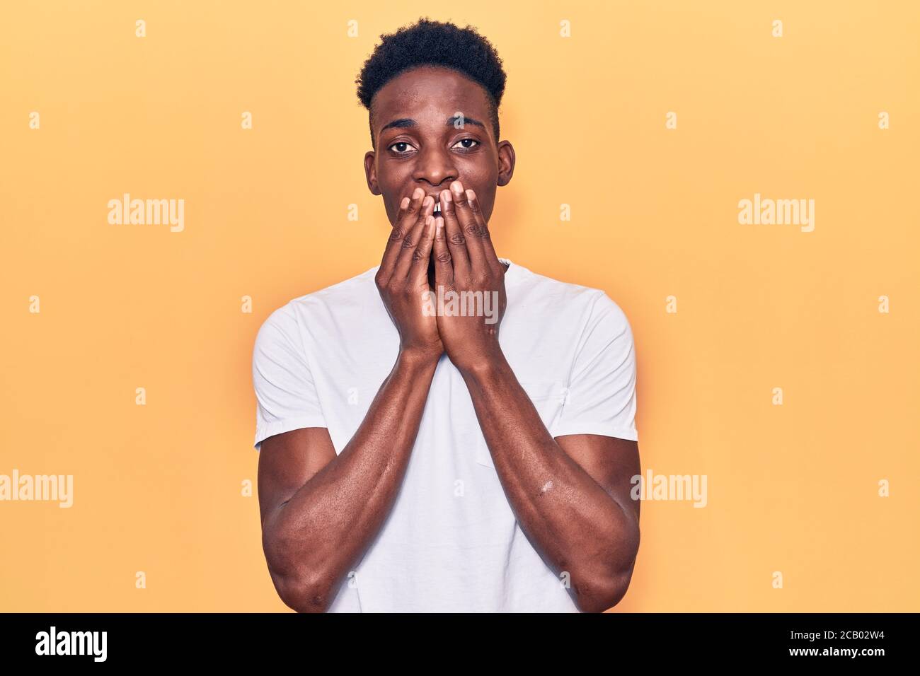 African american man embarrassed laughing hi-res stock photography and ...
