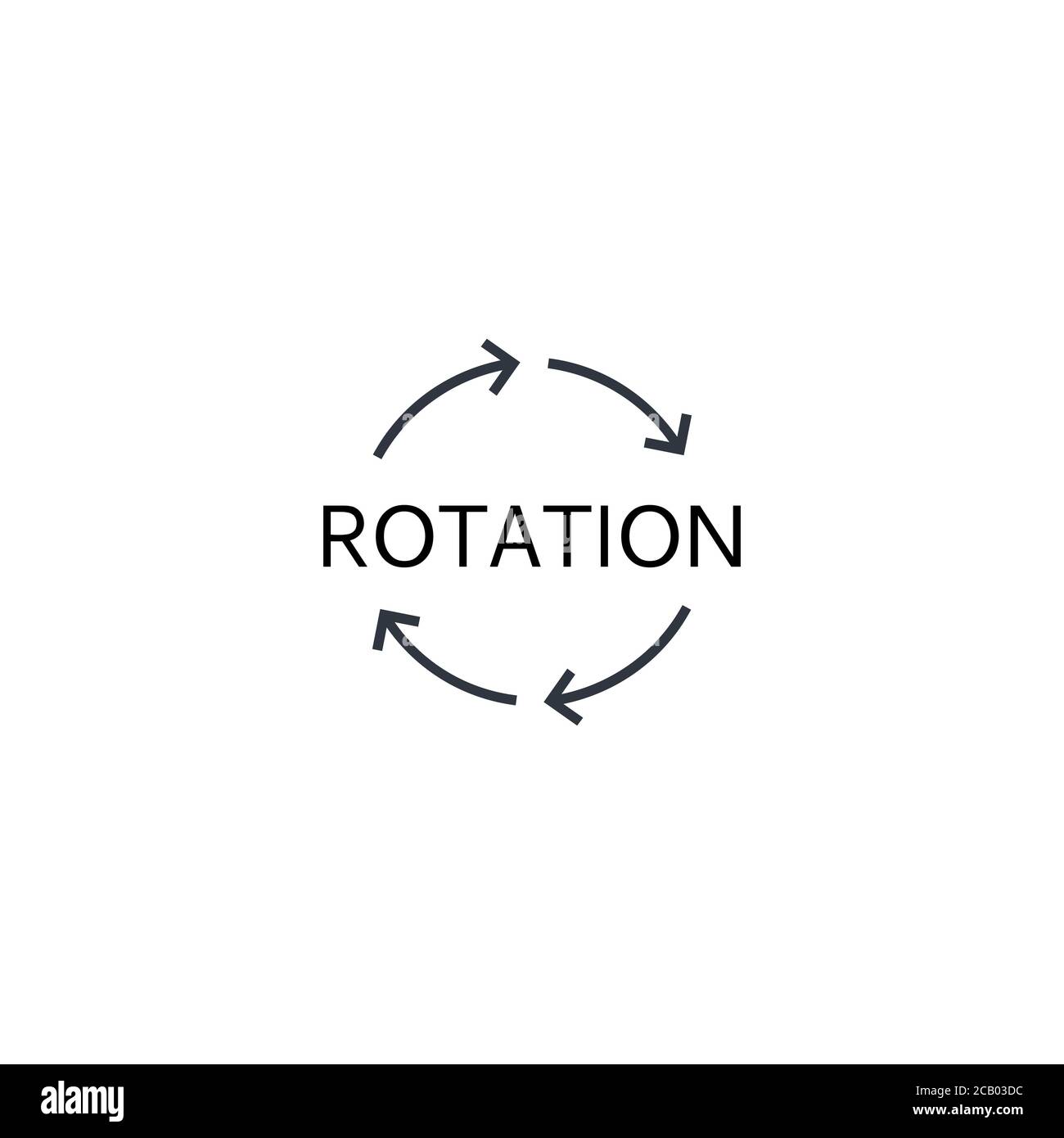 Rotation arrows Icon Vector. Circle motion Simple flat symbol. Perfect ...