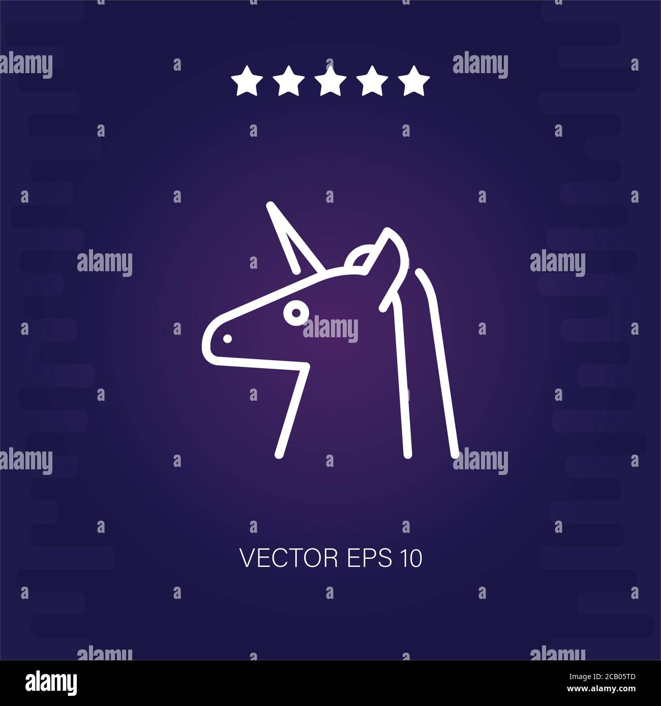 unicorn vector icon modern illustration Stock Vector Image & Art - Alamy