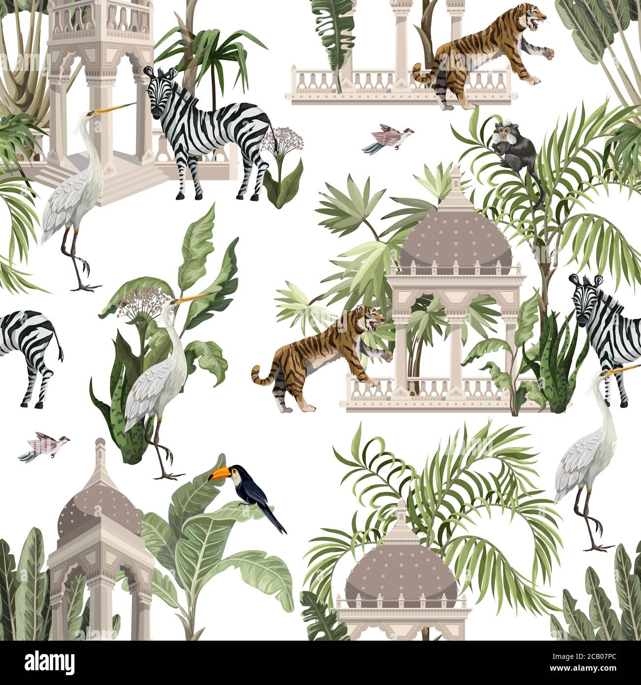 Jungle palace Stock Vector Images - Alamy