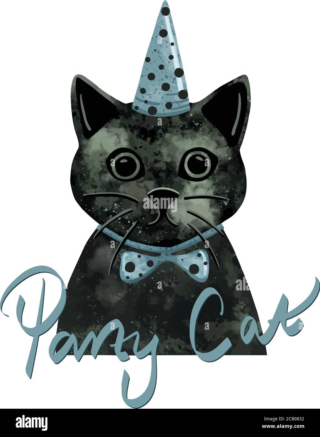 Party cat animal painted vector Stock Vector Image & Art - Alamy