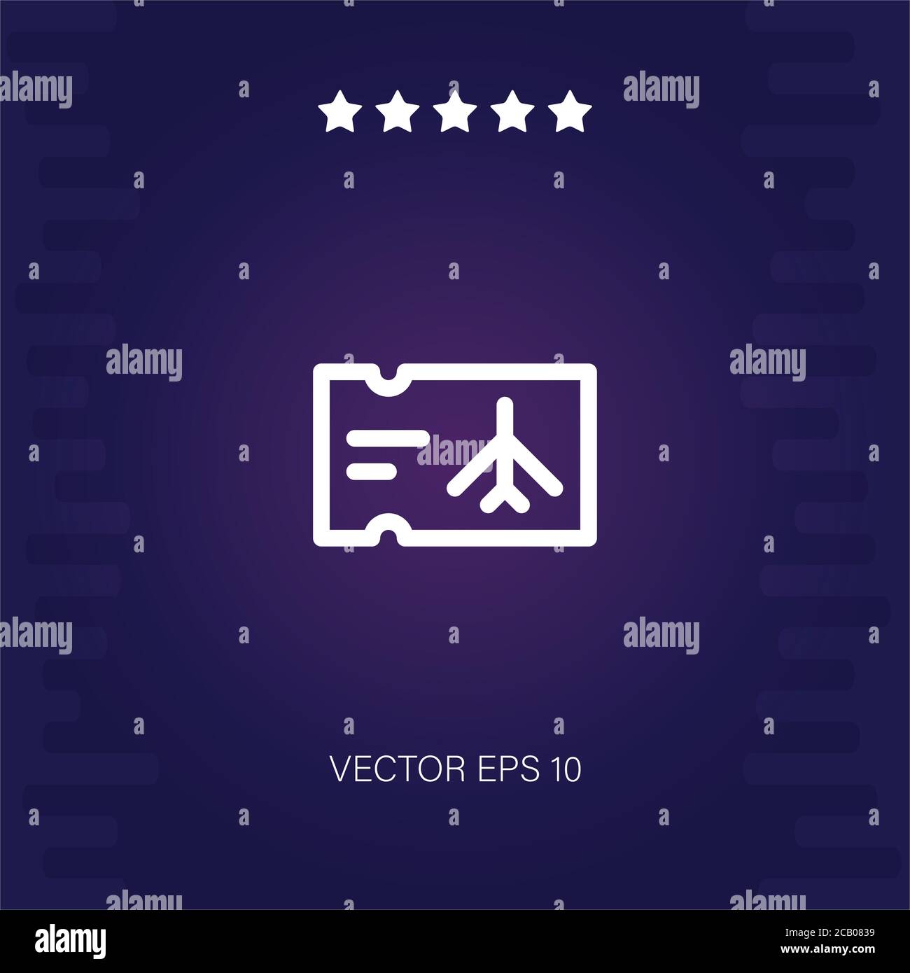 airplane ticket vector icon modern illustration Stock Vector Image ...