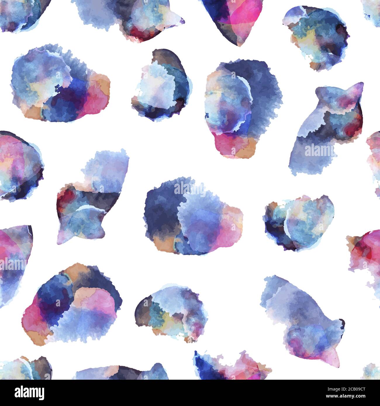 Seamless pattern with watercolor blots for textile design. Vector Stock ...