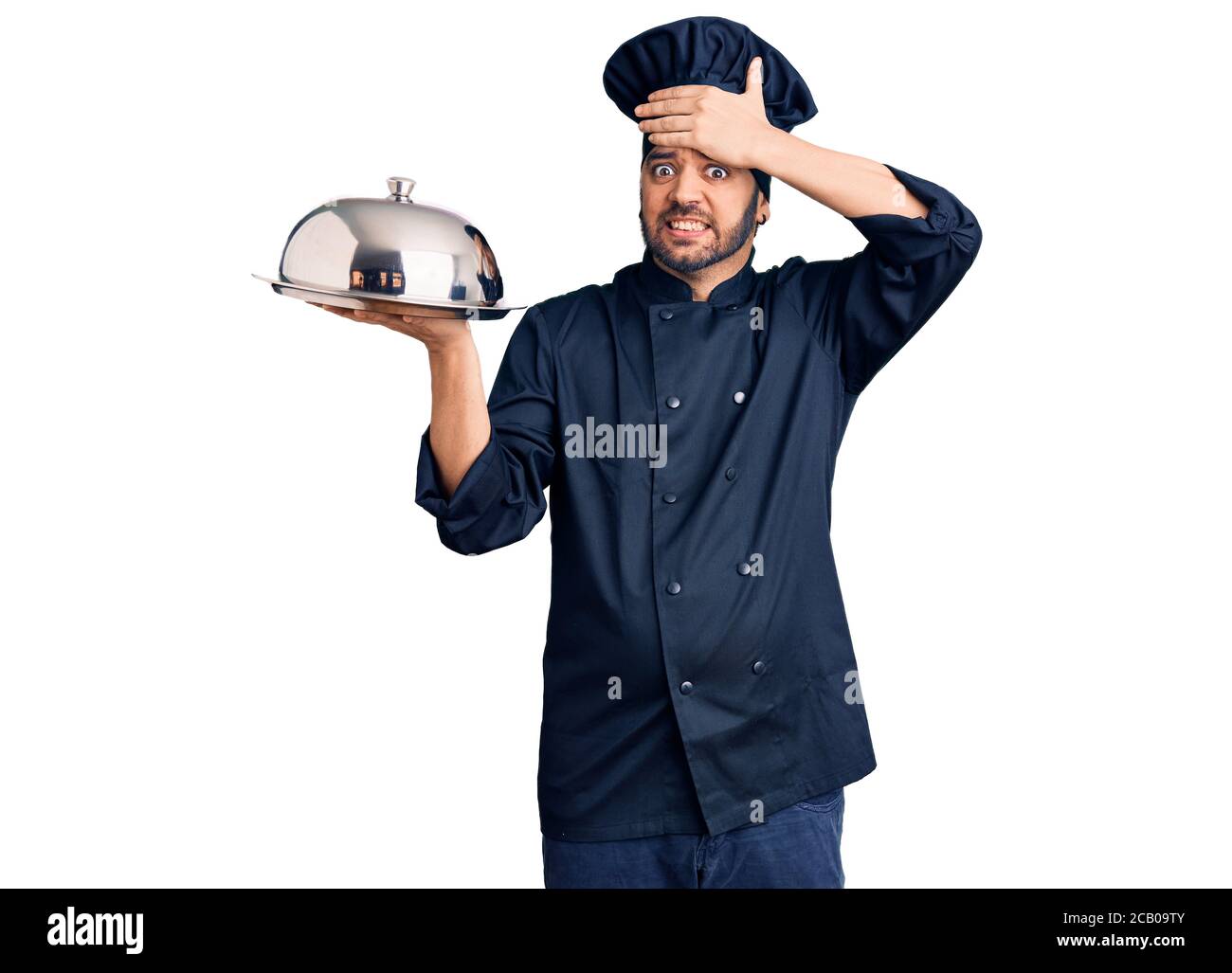 Portrait shocked male chef cook hi-res stock photography and images - Alamy