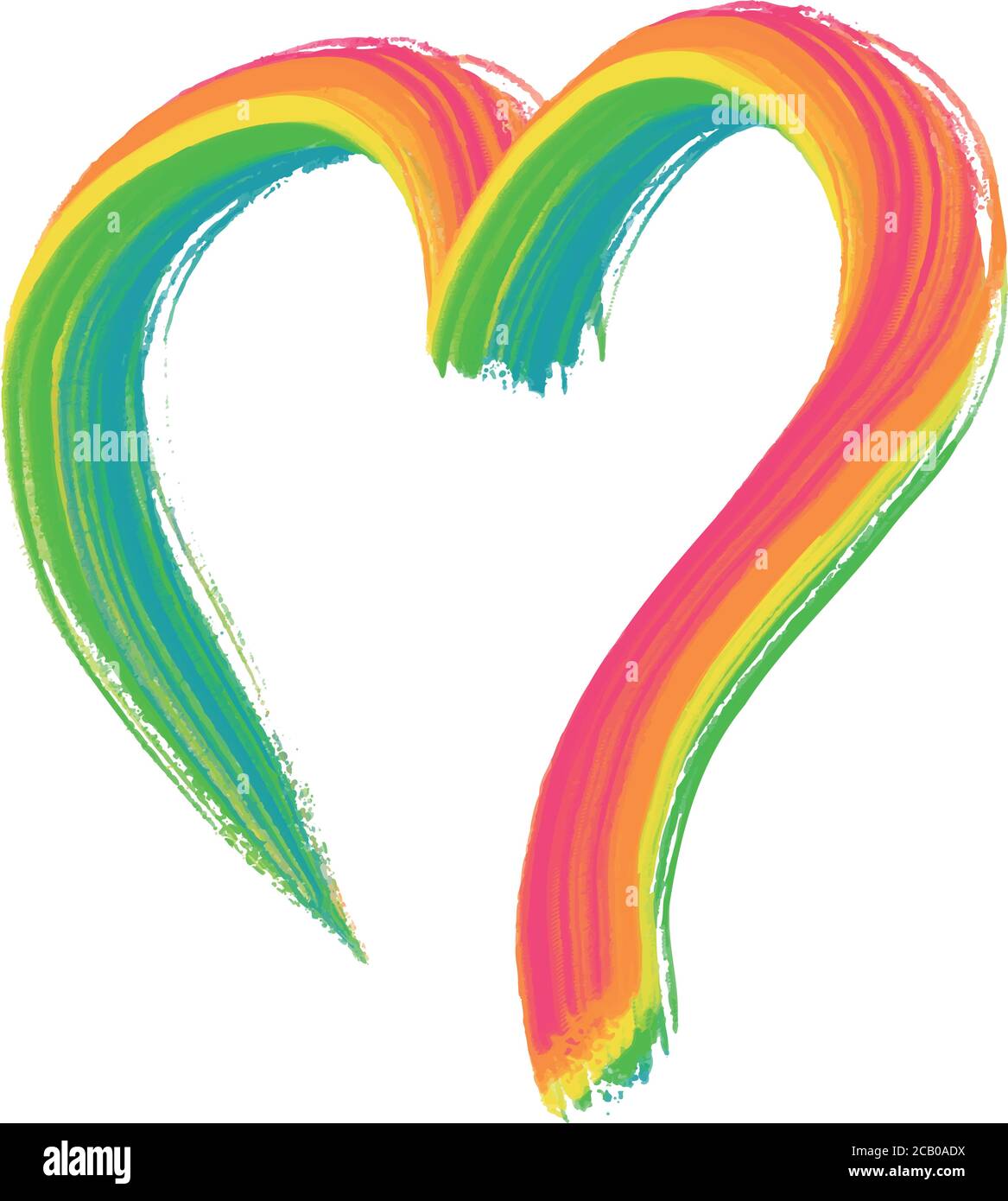 Painted abstract rainbow heart vector Stock Vector Image & Art - Alamy