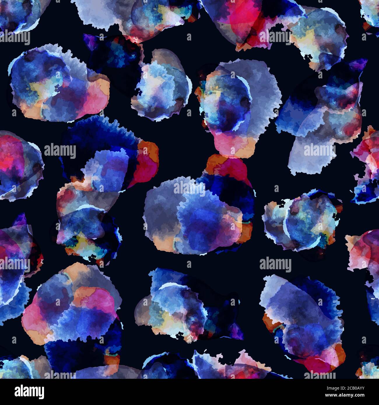 Seamless pattern with watercolor blots for textile design. Vector Stock ...