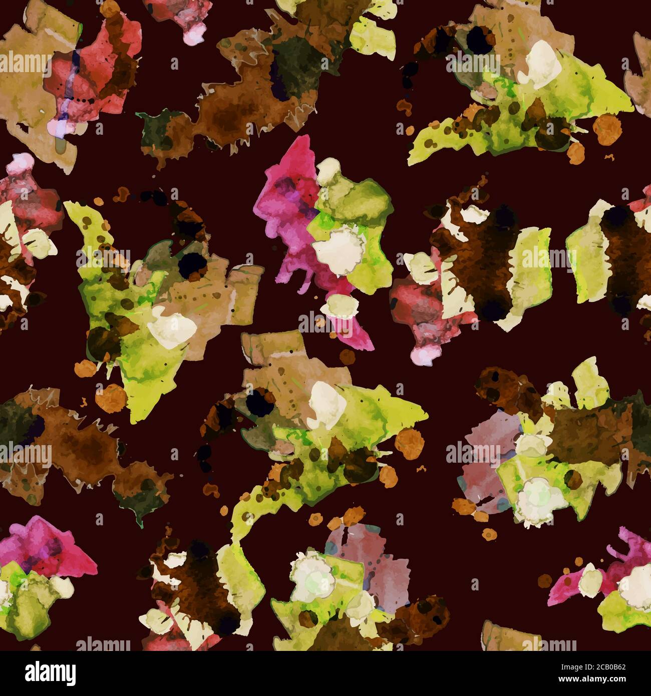 Seamless pattern with watercolor blots. Vector Stock Vector Image & Art ...