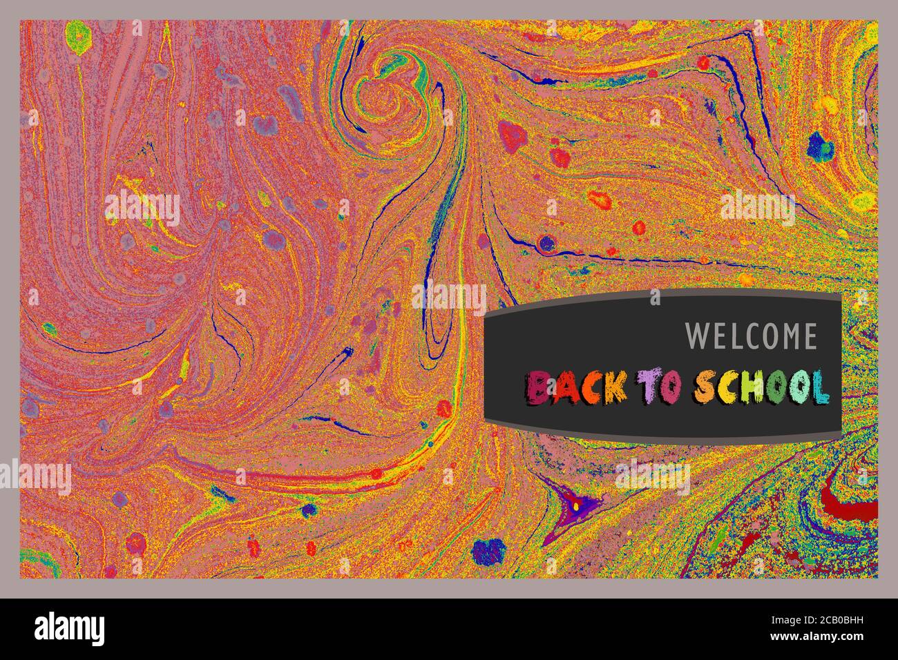 Back to school, education background for invitation, promotion poster ...