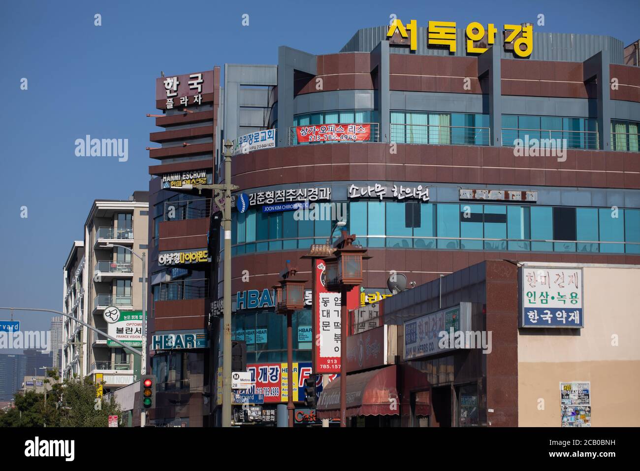 Los Angeles, California, USA – August 3, 2020: street view of Koreatown ...