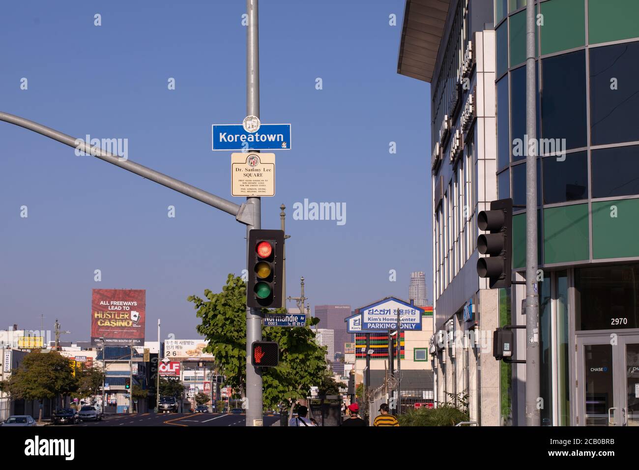 Los Angeles, California, USA – August 3, 2020: street view of Koreatown ...