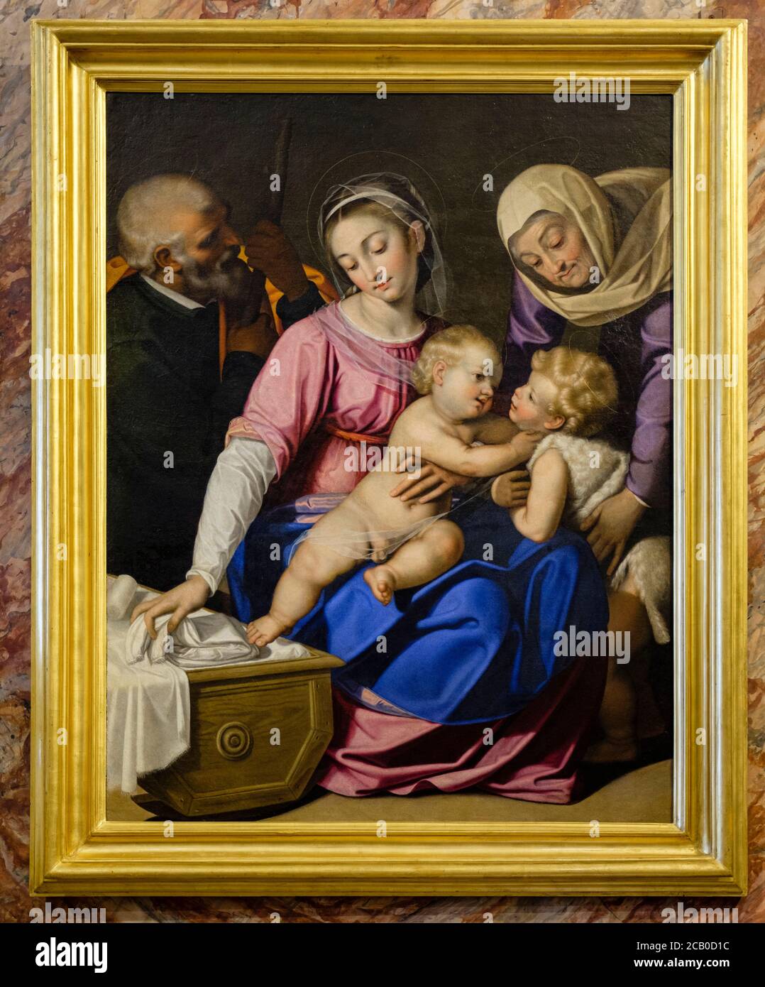 Holy family with saint elizabeth and the infant saint john hi-res stock ...
