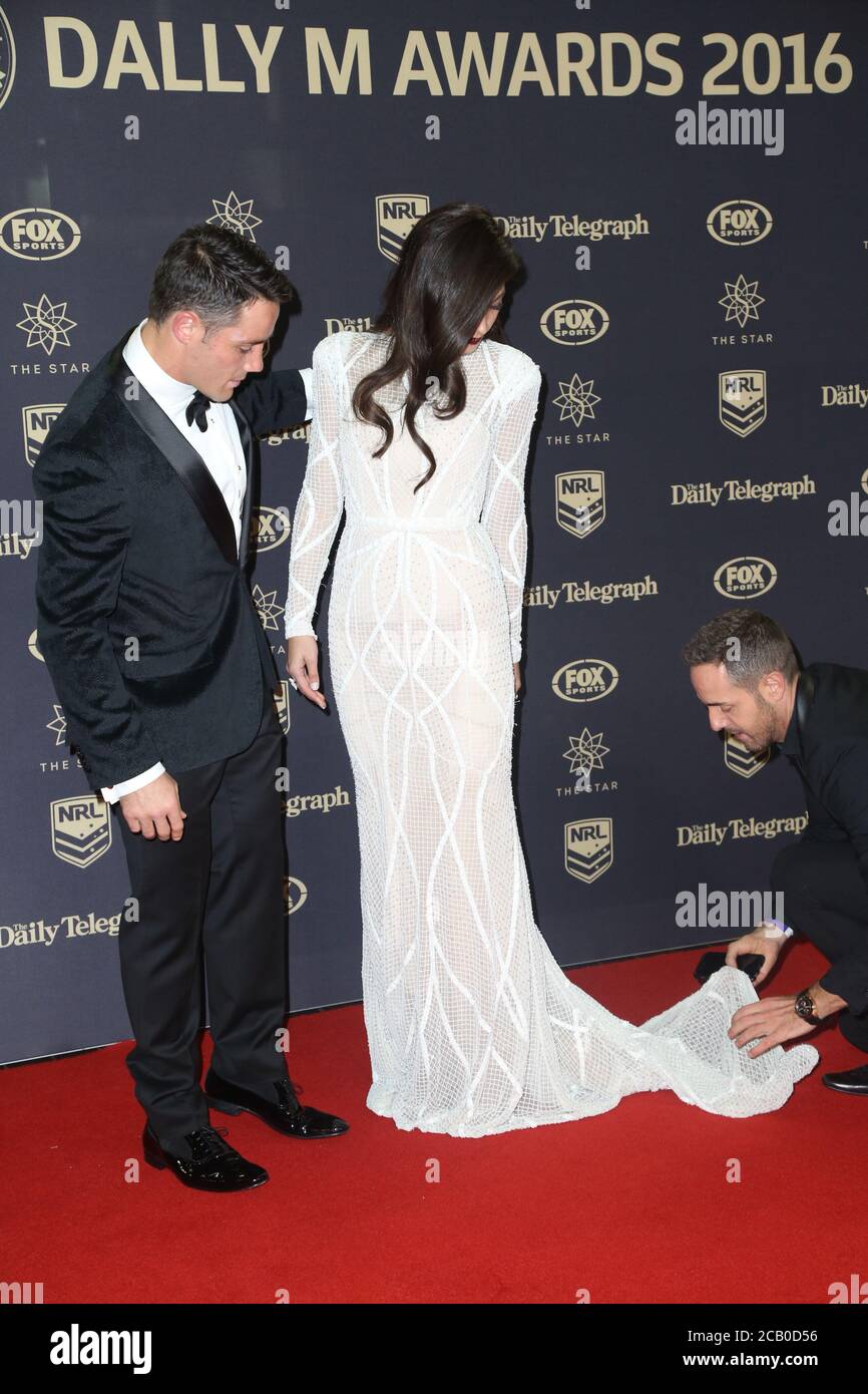 Cooper Cronk and Tara Rushton arrive on the red carpet for the 2016 ...