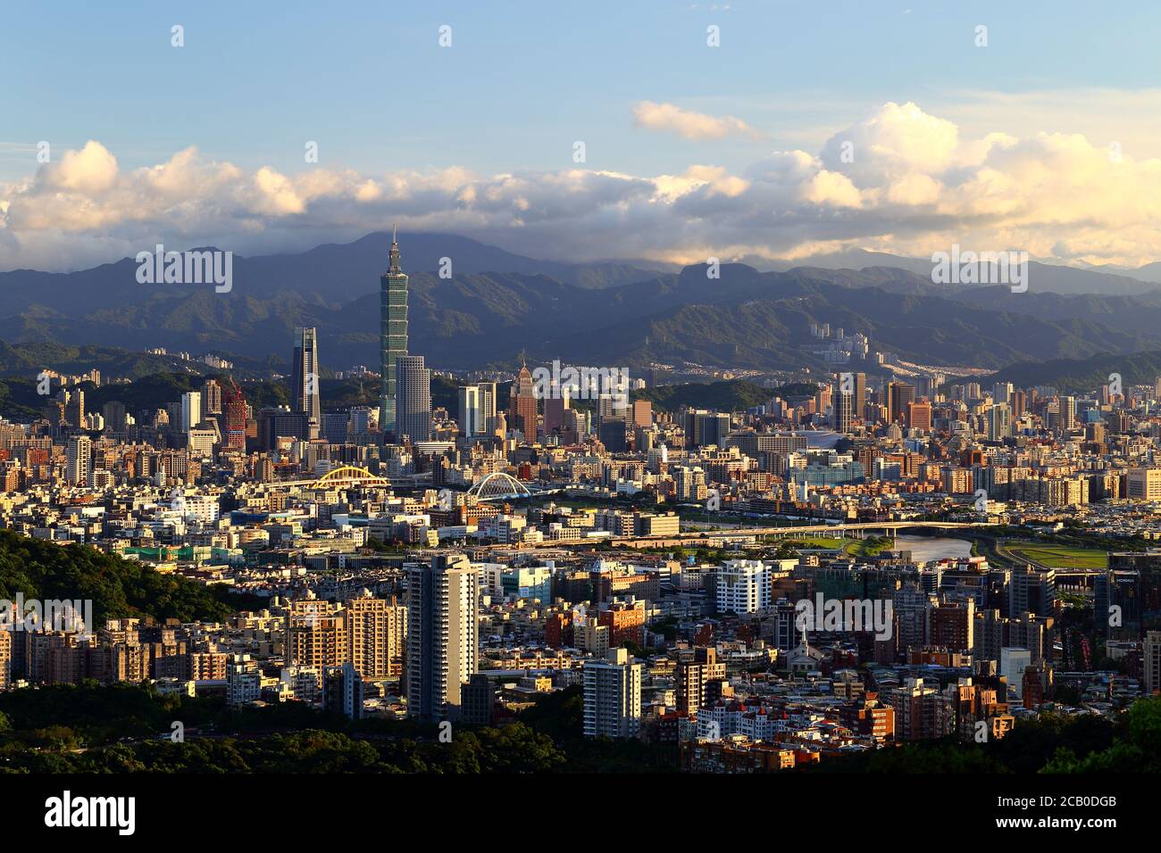 The modern city of Taipei, buildings cityscapes view the capital of ...