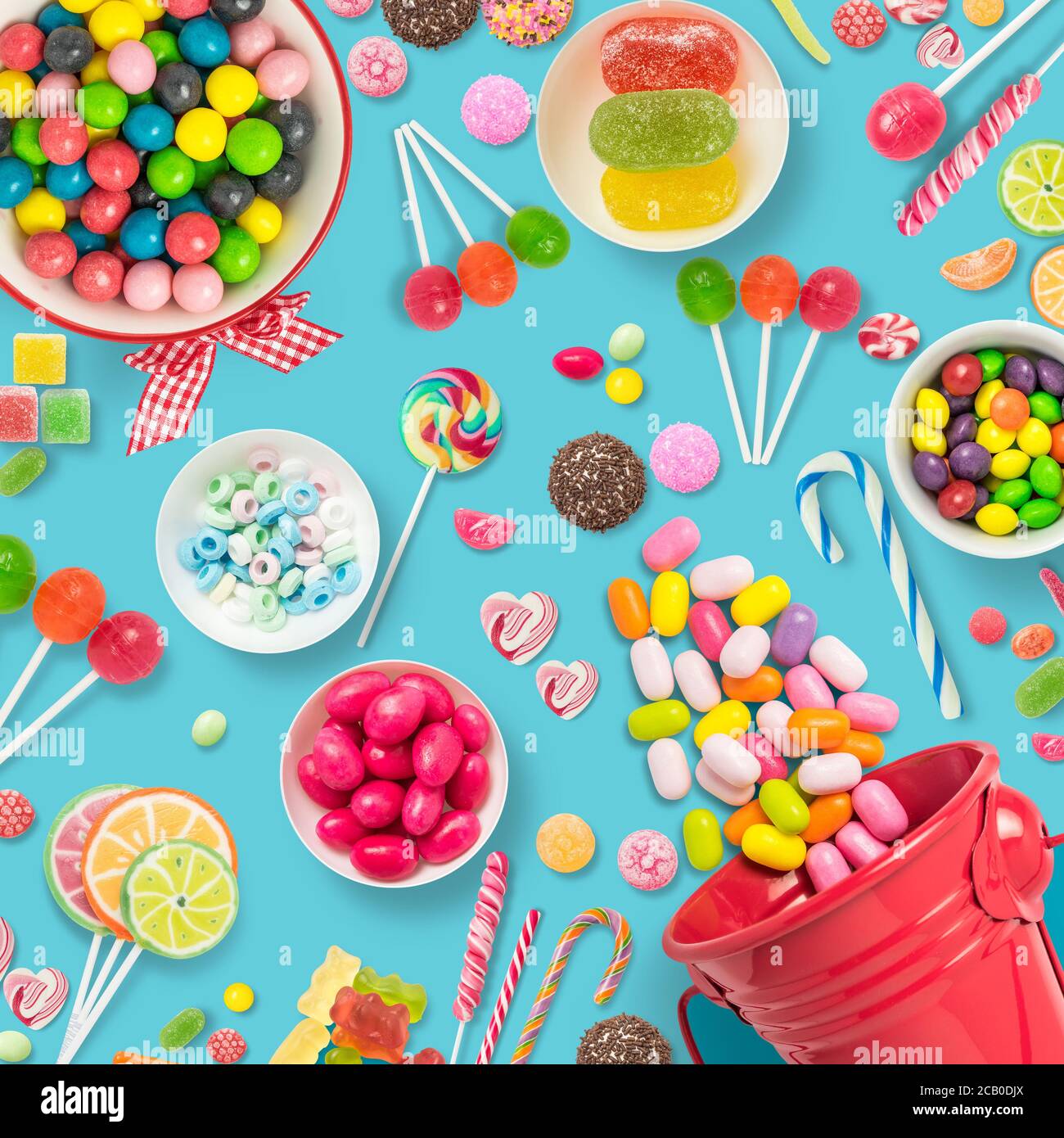 Lollipops and candies. Colorful sweets, festive decoration. Colorful ...