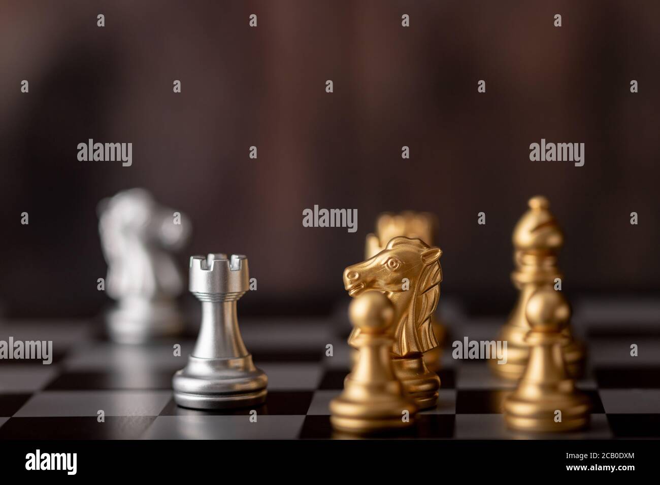 Gold chess piece hi-res stock photography and images - Alamy