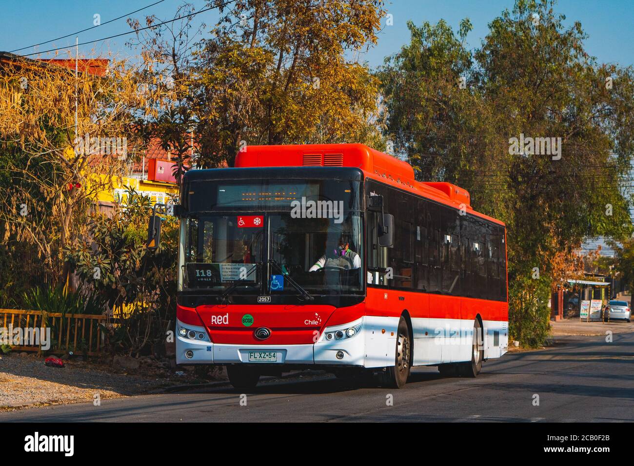 Santiago, Chile - May 2020: A Transantiago / Red Movilidad bus in ...