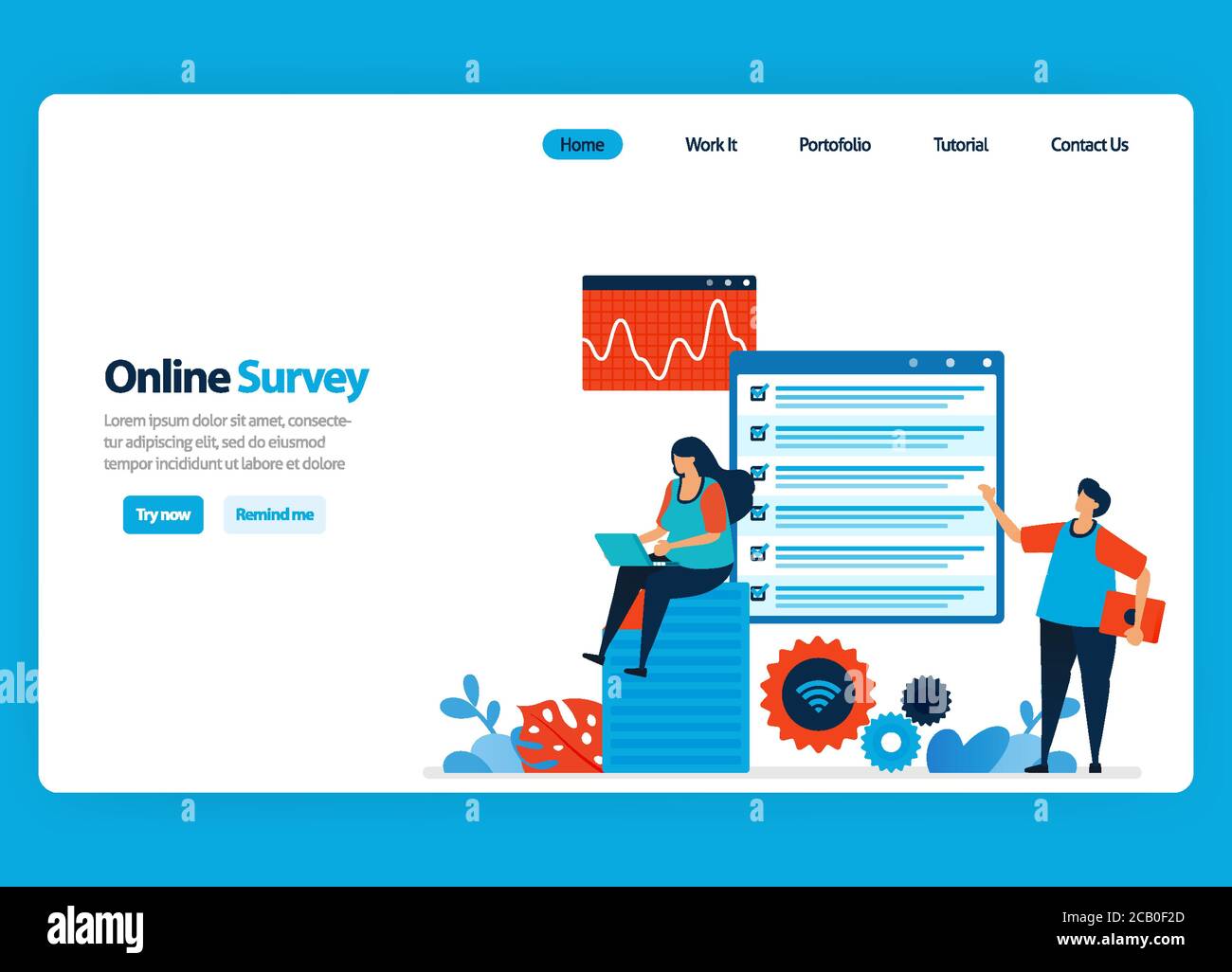 Landing page design for online survey and exam, filling out surveys ...