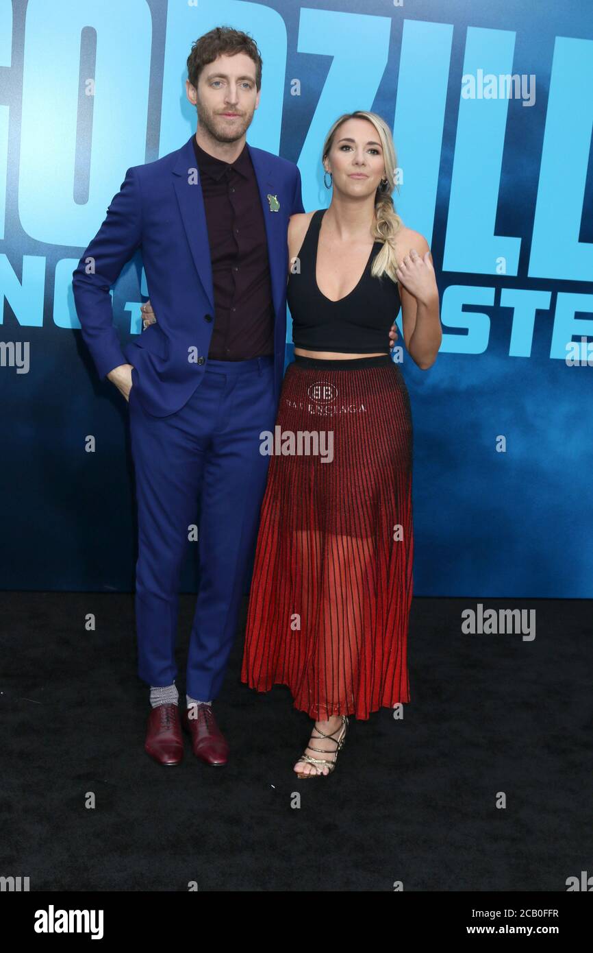 LOS ANGELES - MAY 18: Thomas Middleditch, Mollie Gates at the "Godzilla ...