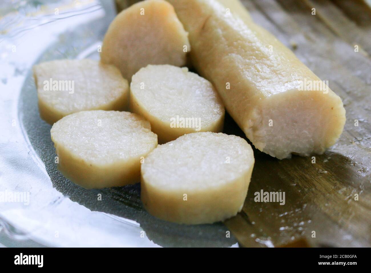 Close up photo of rice cake or commonly called lontong, traditional ...