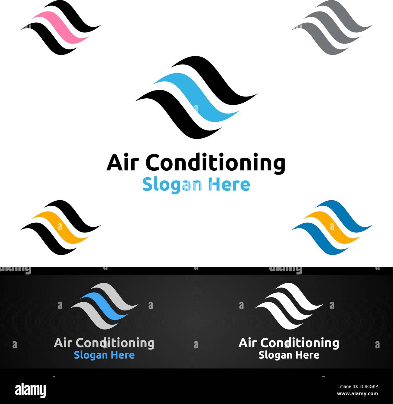 Air Conditioning and Heating Services Logo Design Stock Vector Image ...