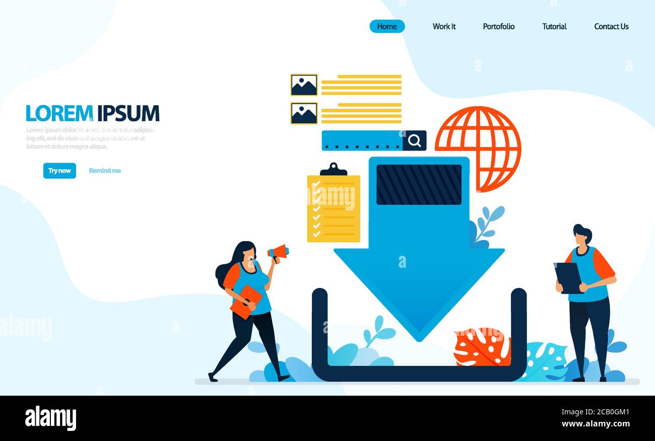 Vector illustration for downloading graphic design. internet server ...