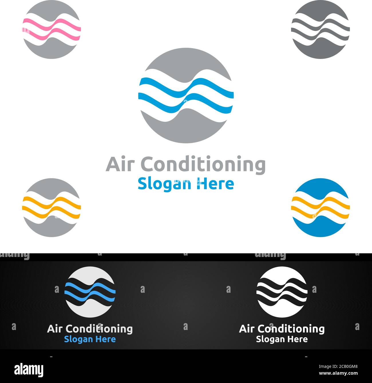 Air Conditioning and Heating Services Logo Design Stock Vector Image ...