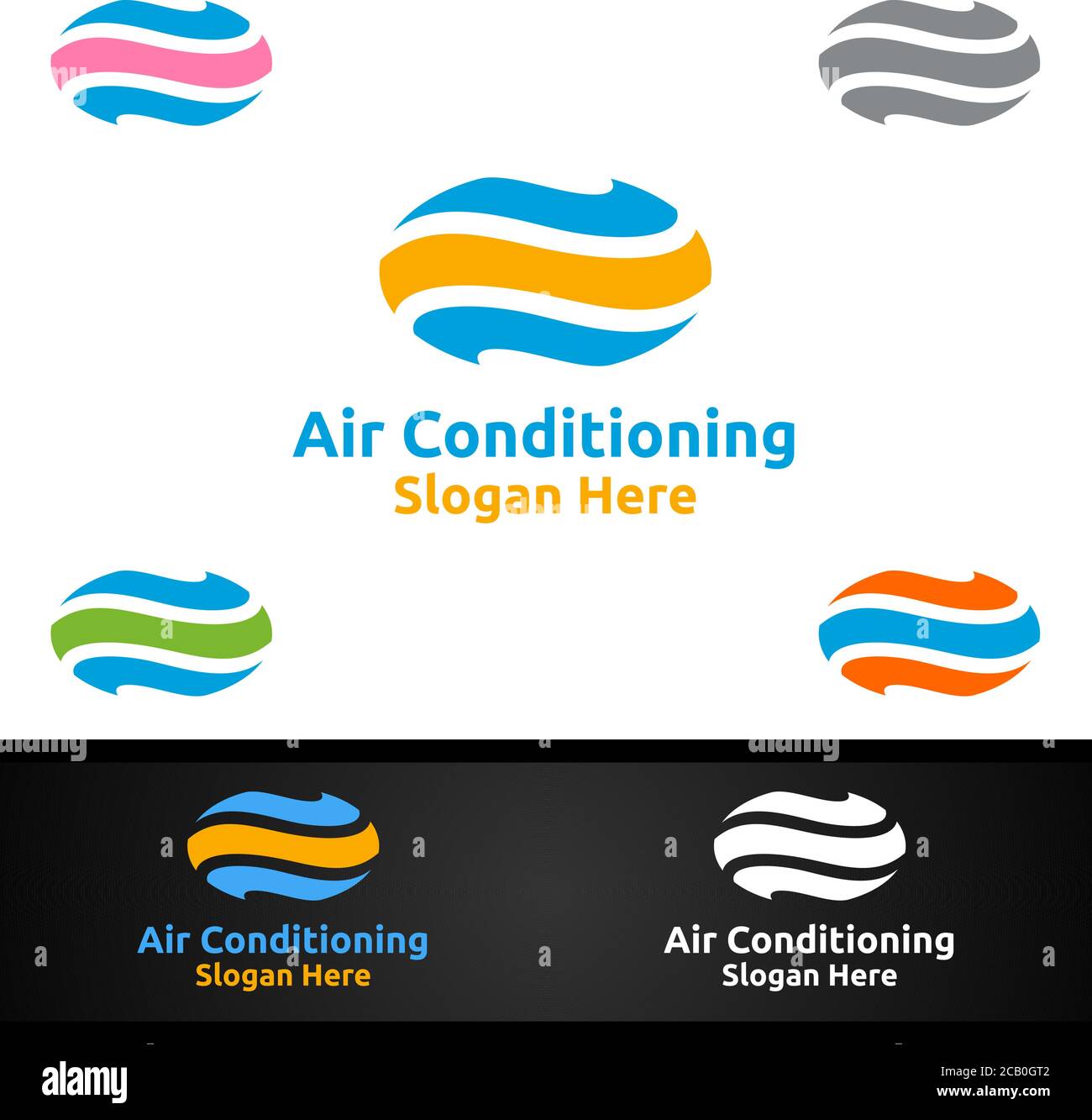 Air Conditioning and Heating Services Logo Design Stock Vector Image ...