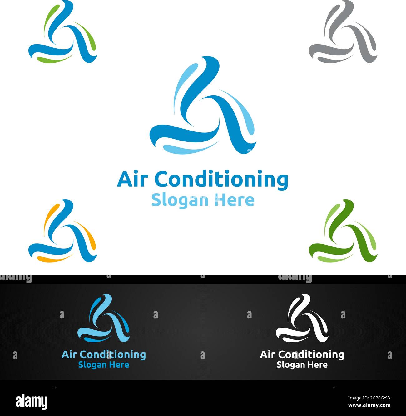 Air Conditioning and Heating Services Logo Design Stock Vector Image ...