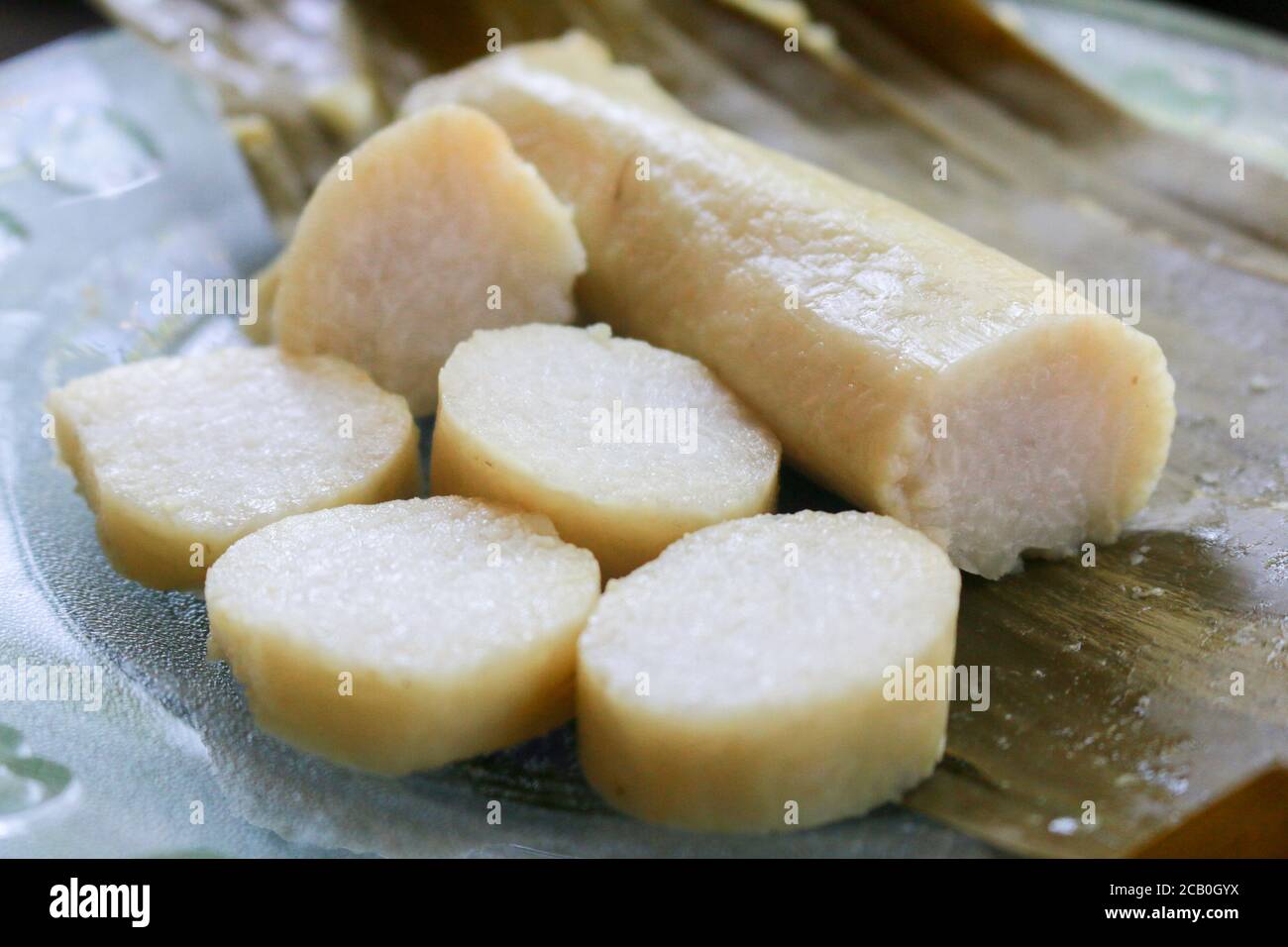 Close up photo of rice cake or commonly called lontong, traditional ...