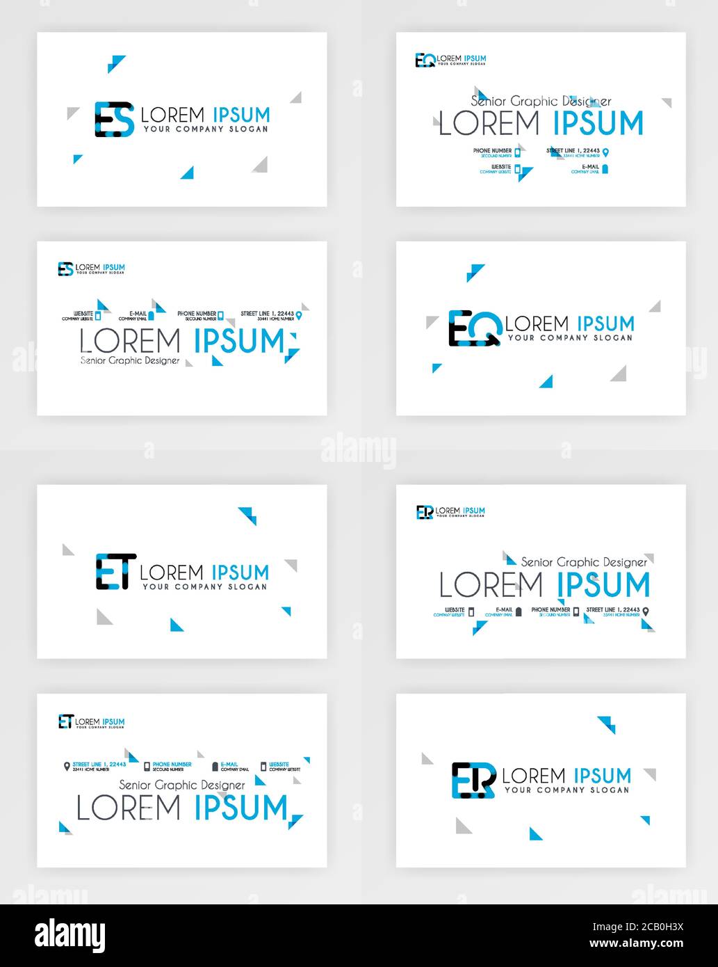 Blue Square Logo With Slash