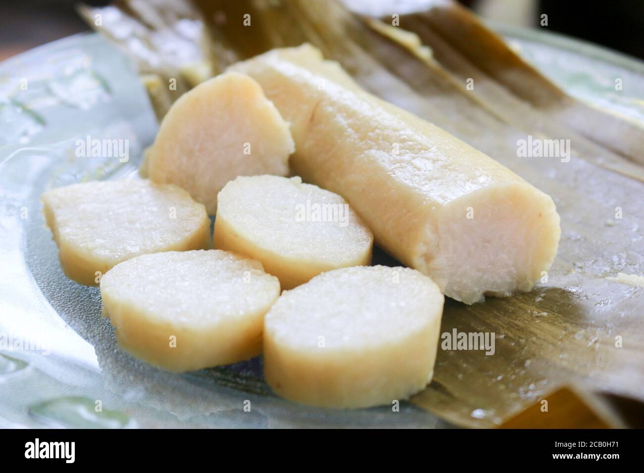 Close up photo of rice cake or commonly called lontong, traditional ...