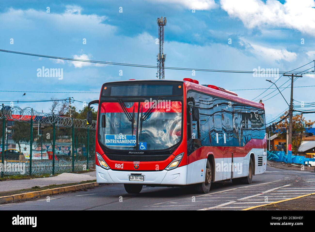 Santiago, Chile - June 2020: A Transantiago / Red Movilidad bus in ...