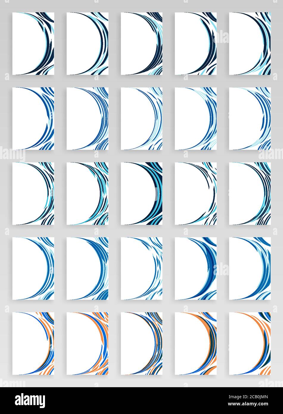 Corner Decor Pack For Business Cards With Modern Tech Style. Modern ...