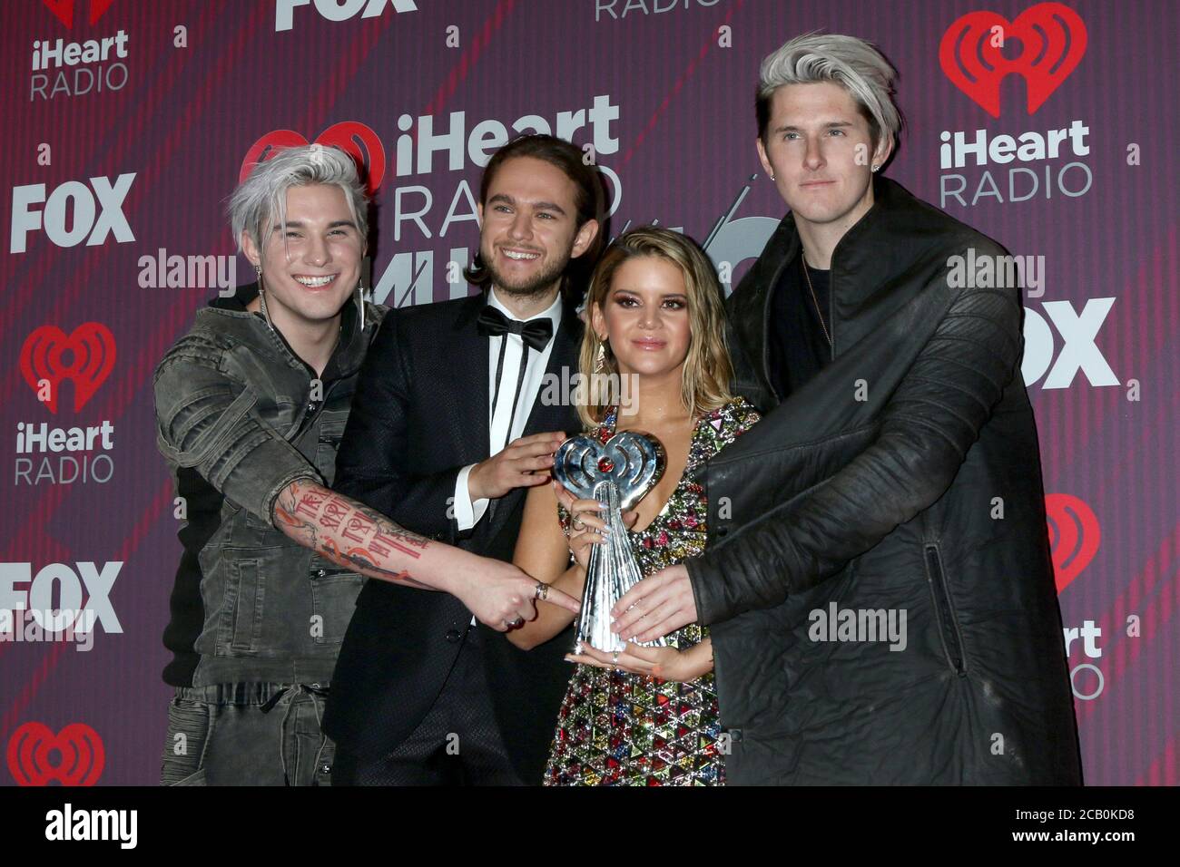 LOS ANGELES - MAR 14: Kyle Trewartha, Zedd, Maren Morris, Michael ...